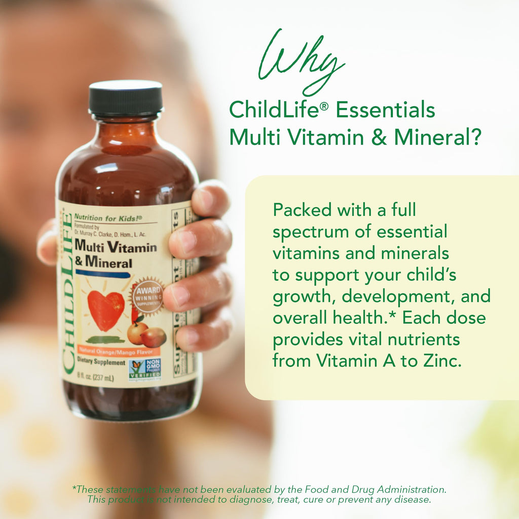 essential nutrients in children's vitamins