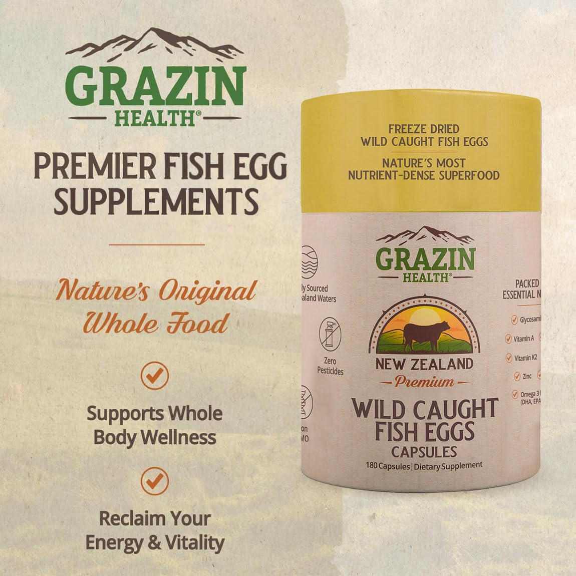 Essential nutrients in fish eggs supplement