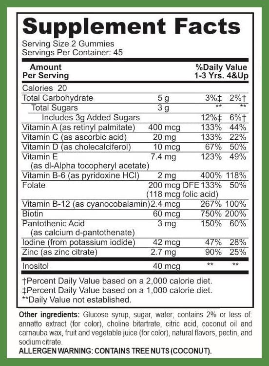 essential nutrients in gummy form