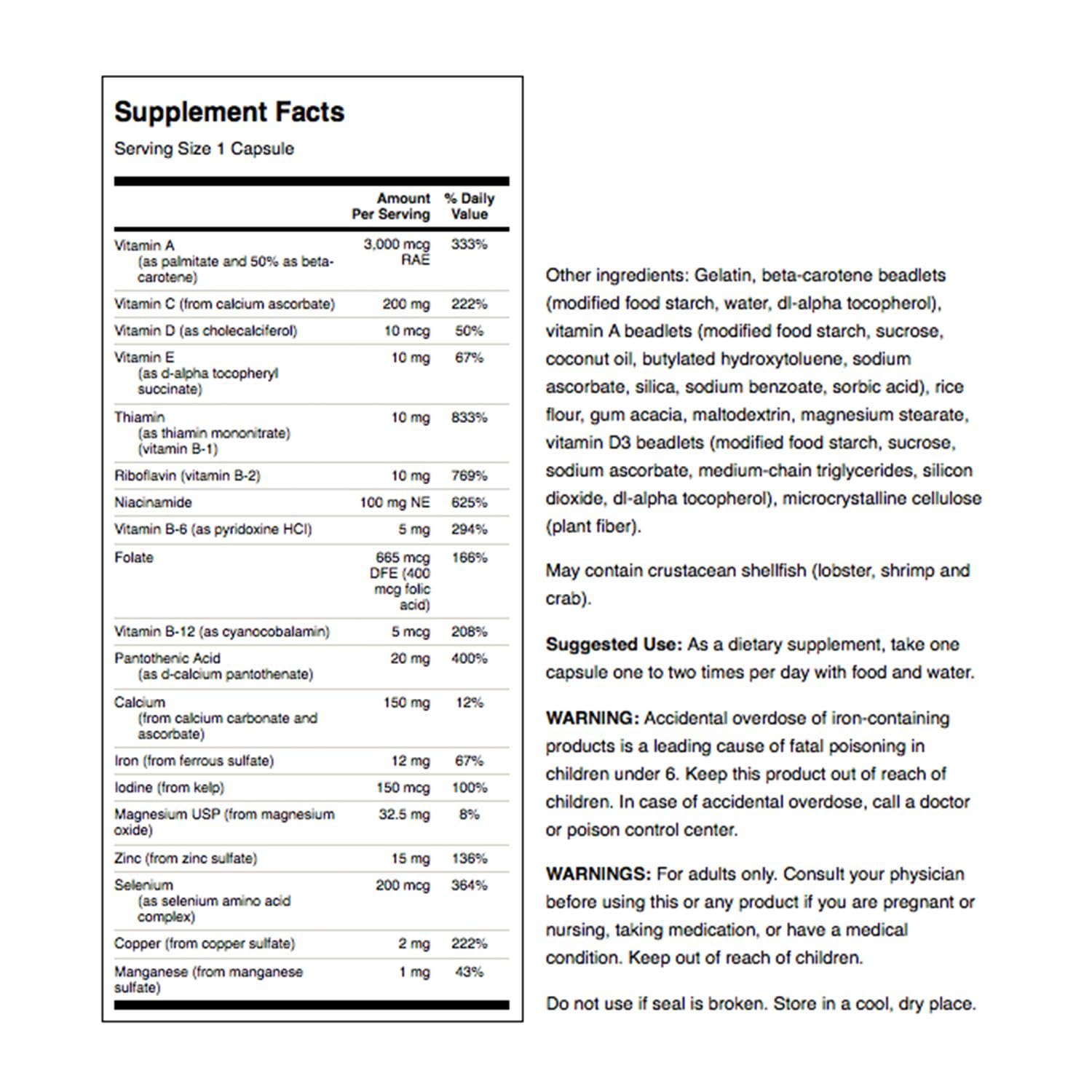 essential nutrients in one capsule