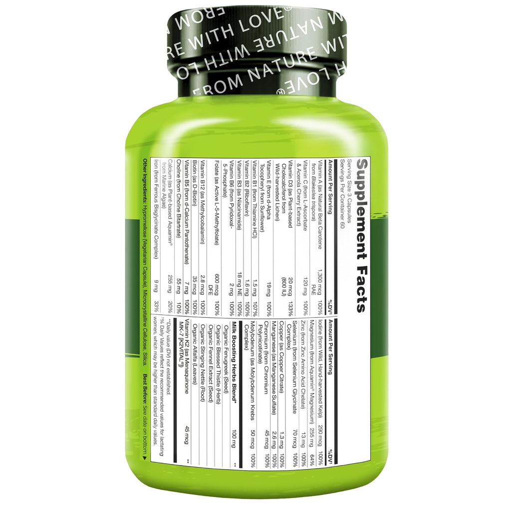 essential nutrients in postnatal multivitamin