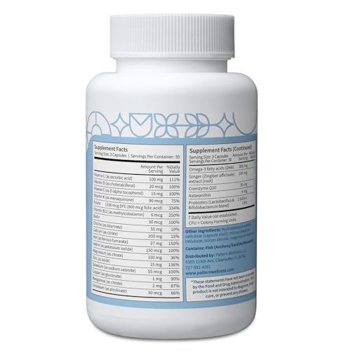 Essential nutrients in prenatal complex capsules