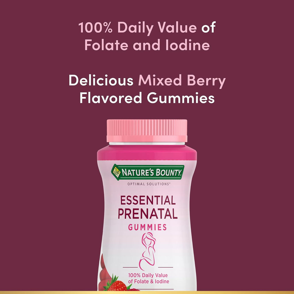 Essential nutrients in prenatal gummies
