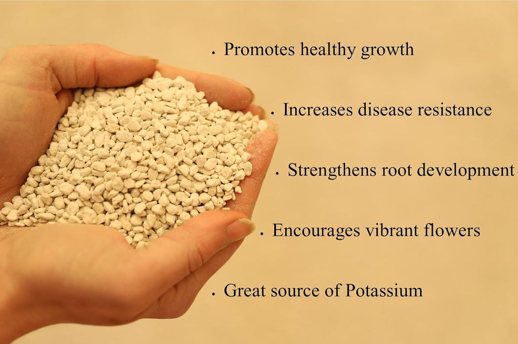 Essential potassium nutrient for garden growth