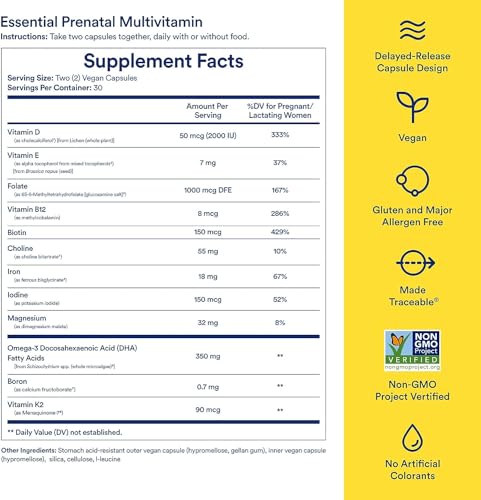 Essential prenatal vitamins for baby development
