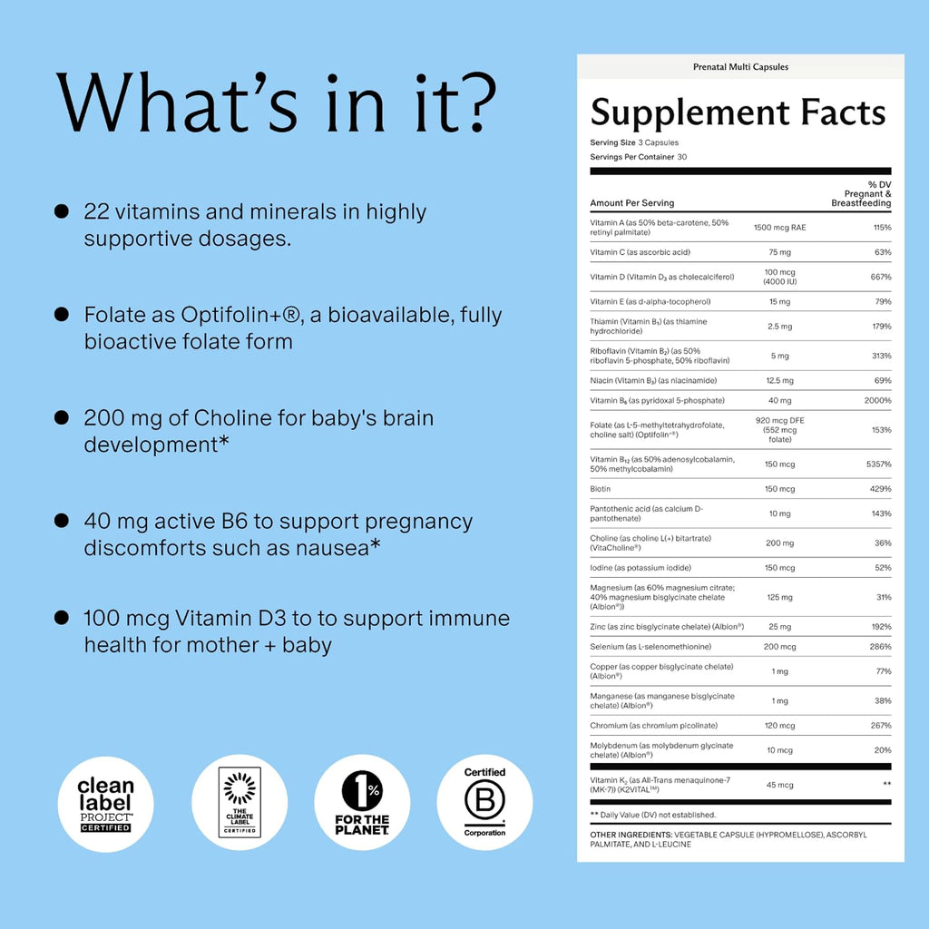 Essential prenatal vitamins for healthy pregnancy