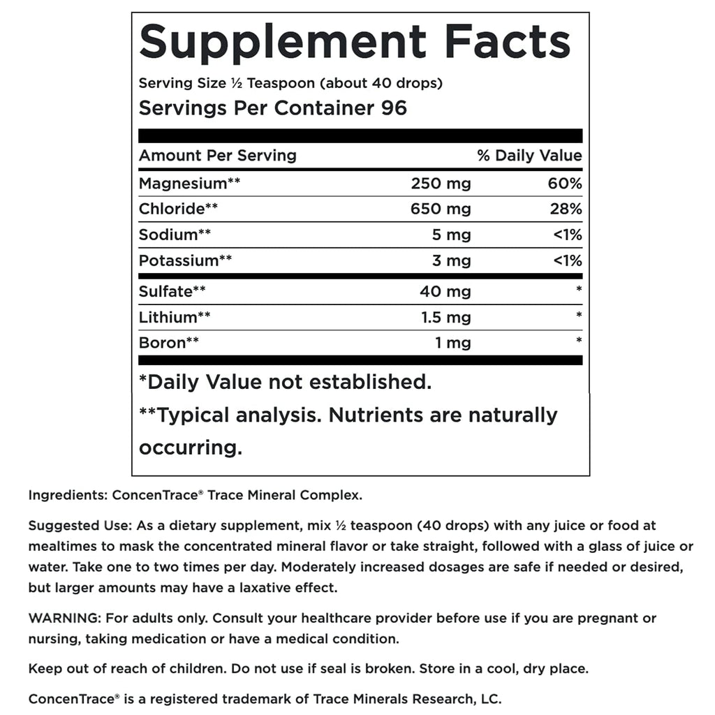 Essential trace minerals for daily wellness