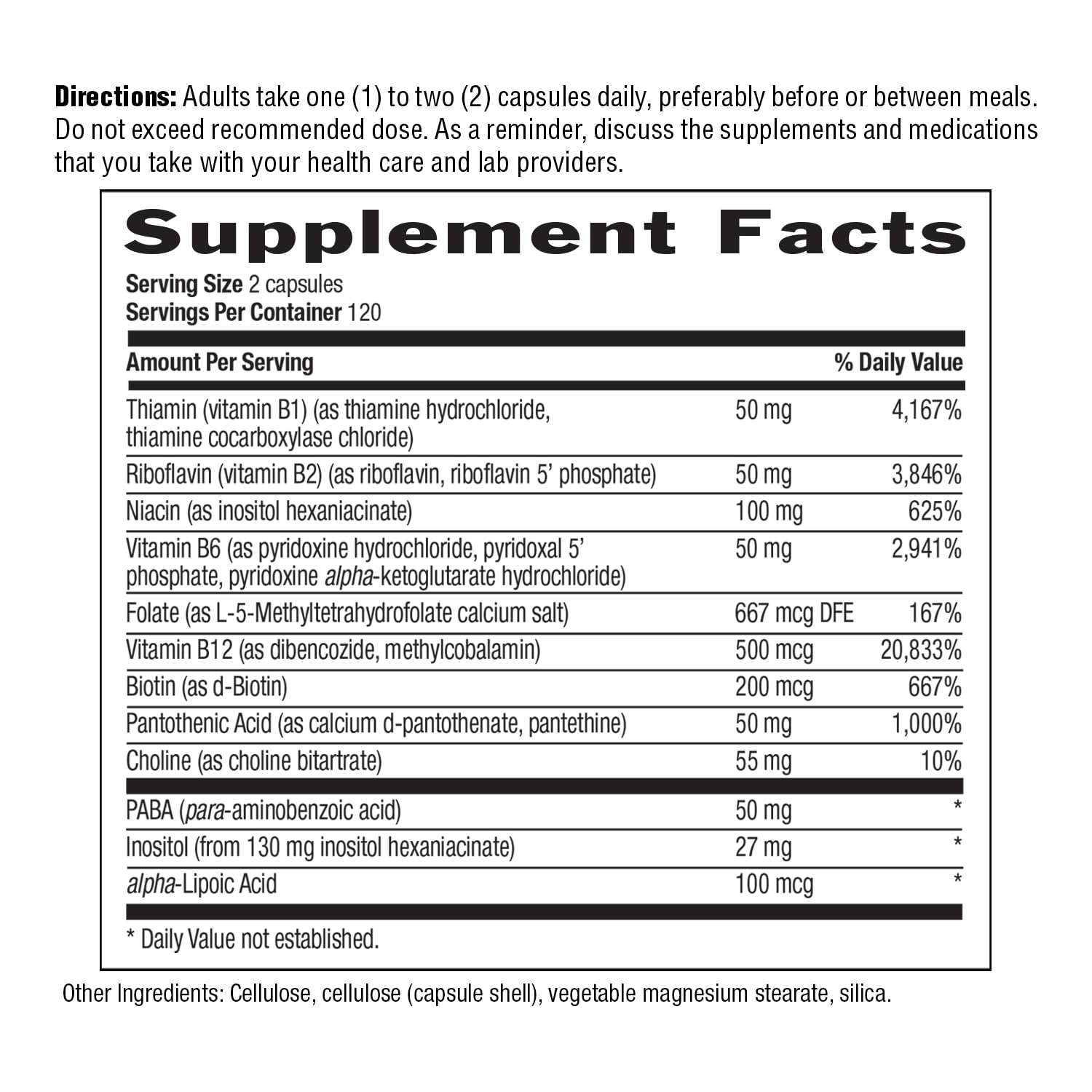 Essential vitamin b complex for wellness