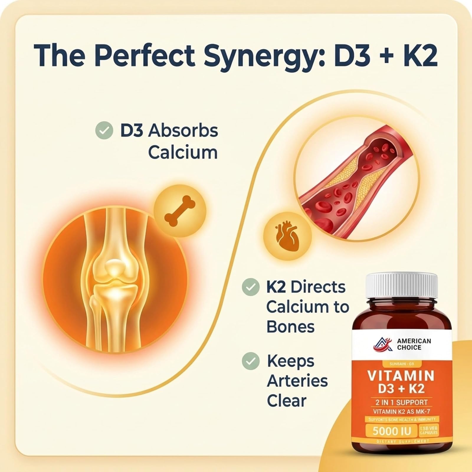Essential Vitamin D3 K2 supplement