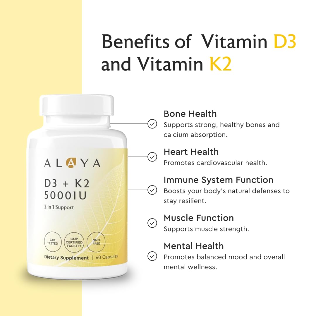 Essential vitamin D3 K2 supplement