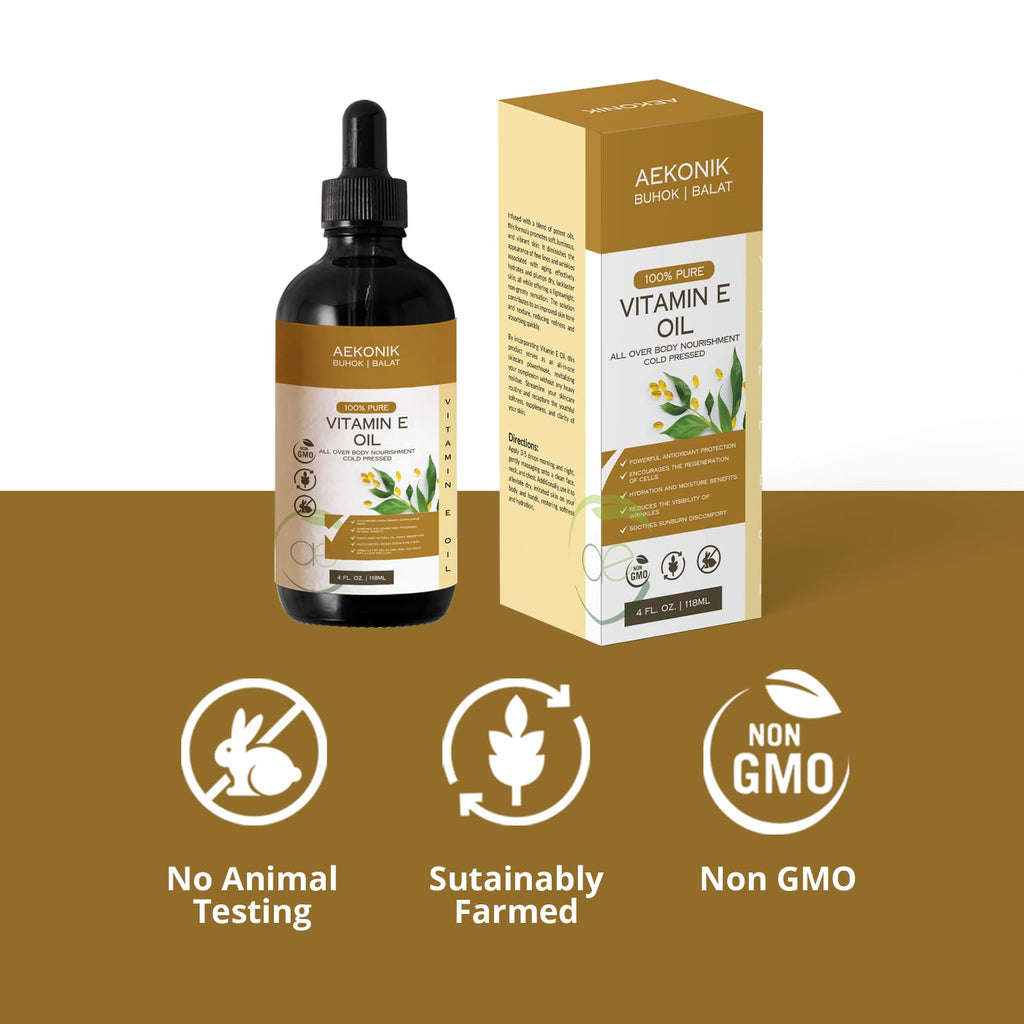 Essential vitamin E oil for scars