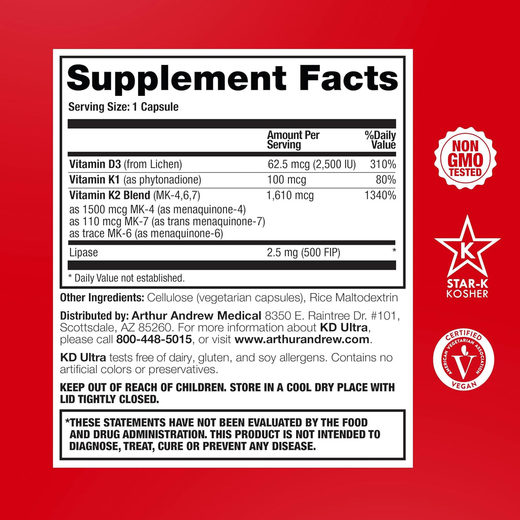 essential vitamin K2 and D3 capsules