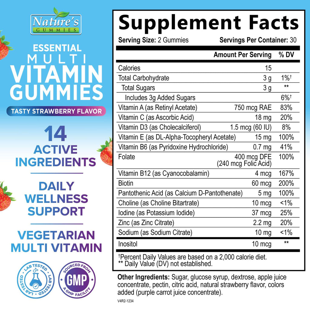 essential vitamins and minerals in gummies