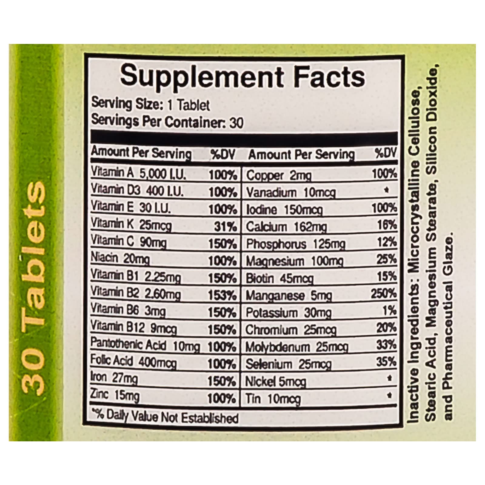 essential vitamins and minerals in one tablet
