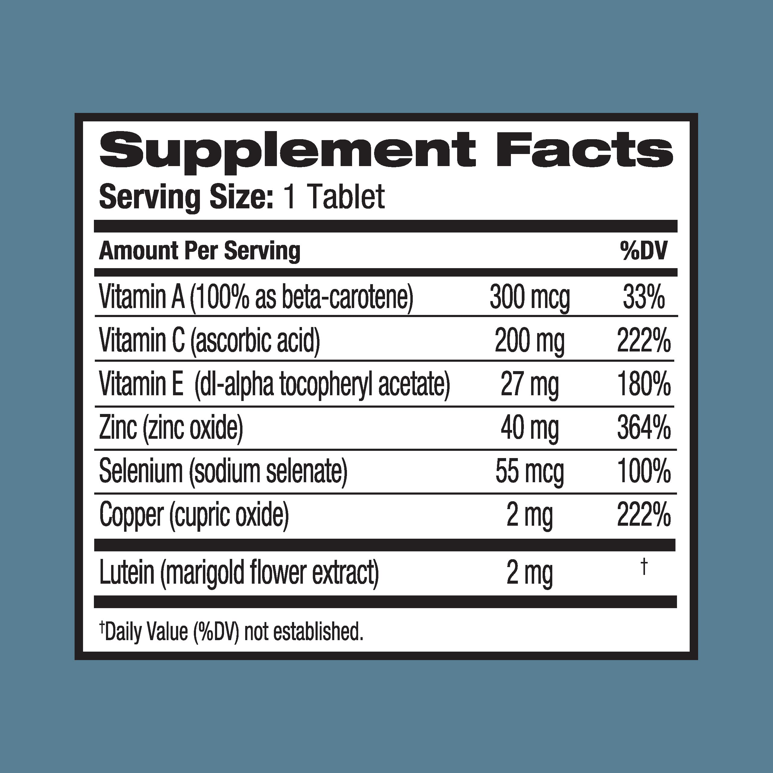 Essential vitamins for eye protection