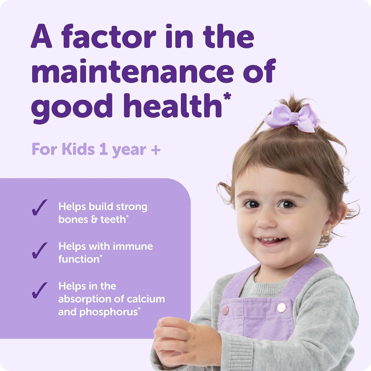 Essential vitamins for growing children