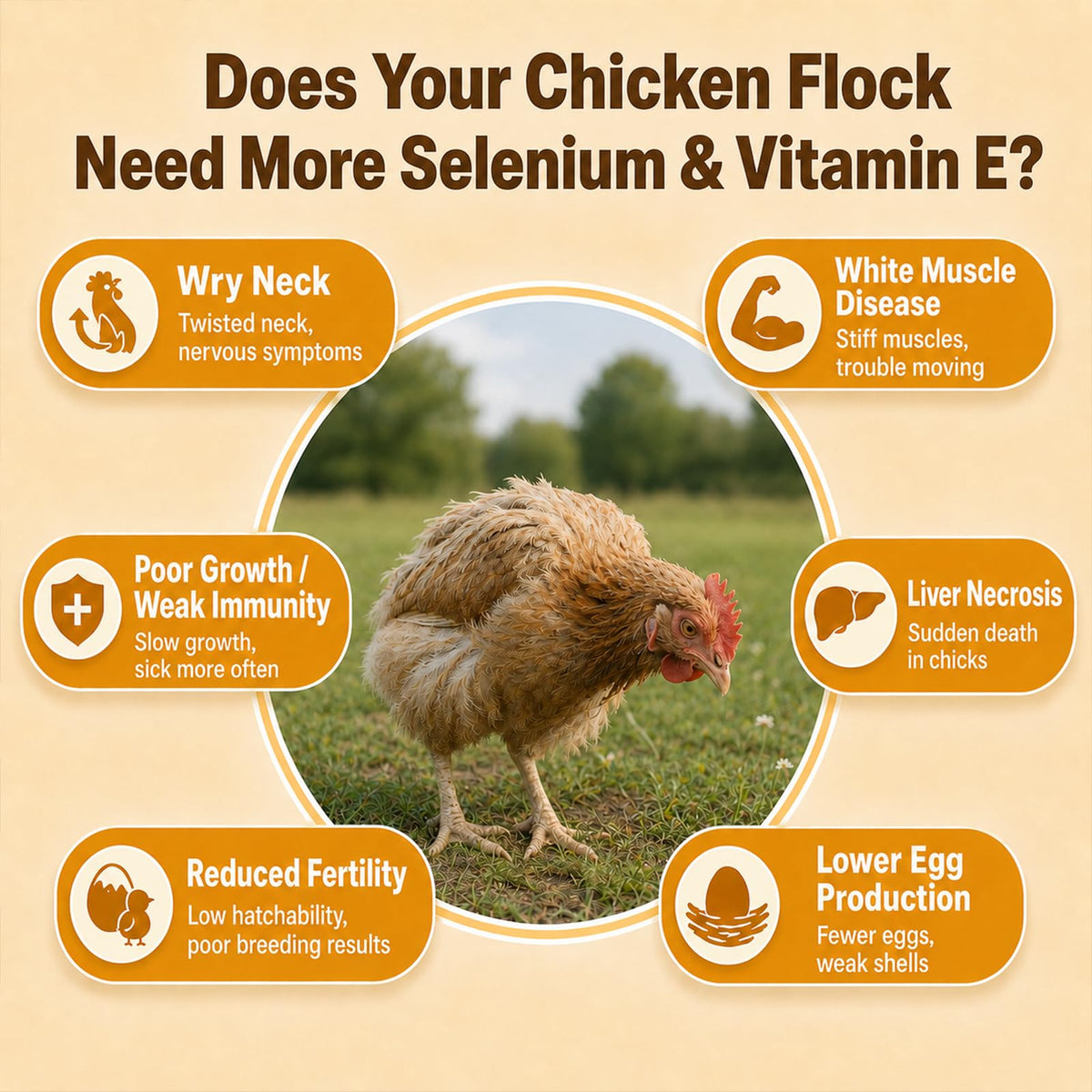 Essential vitamins for healthy chickens