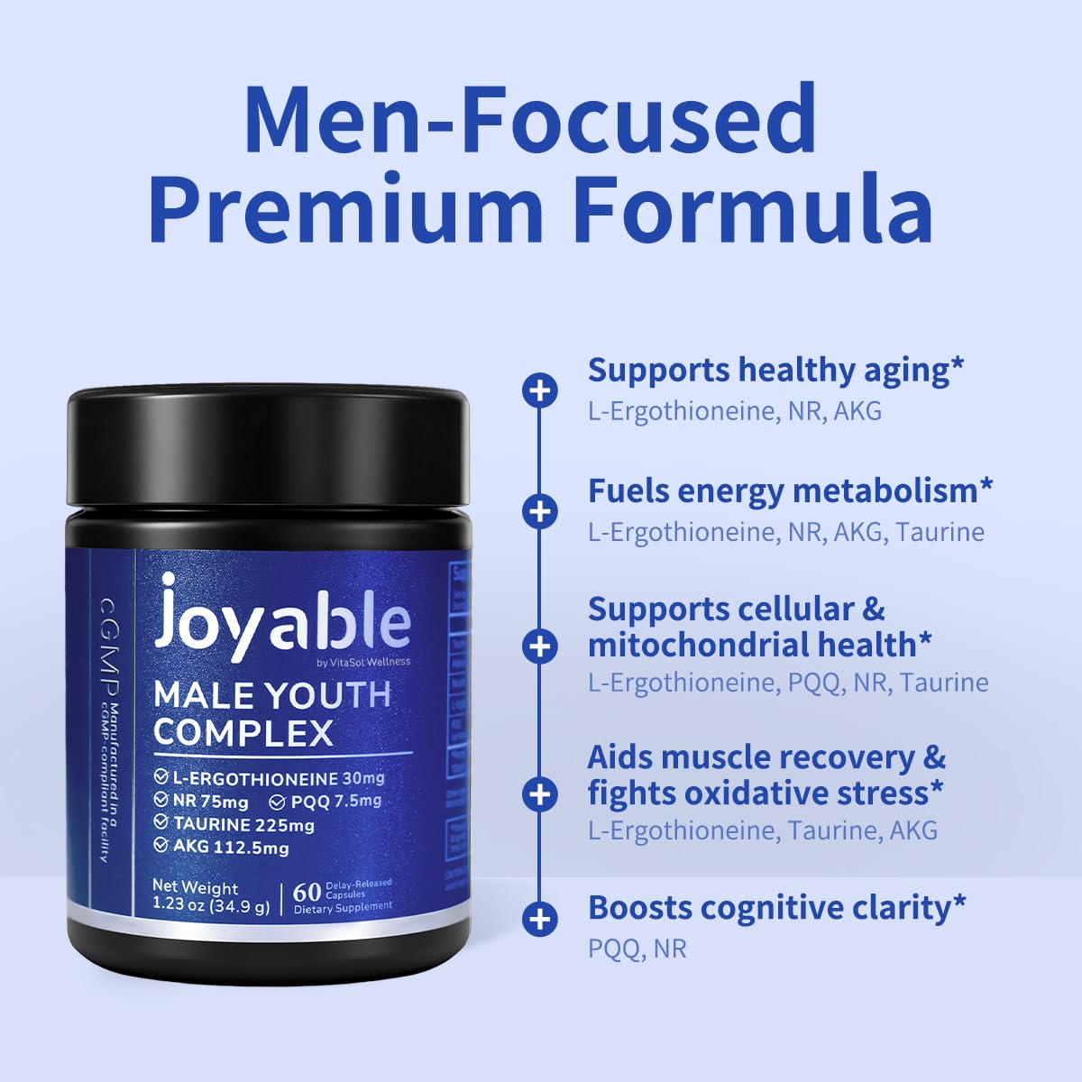 Essential vitamins for male youth health