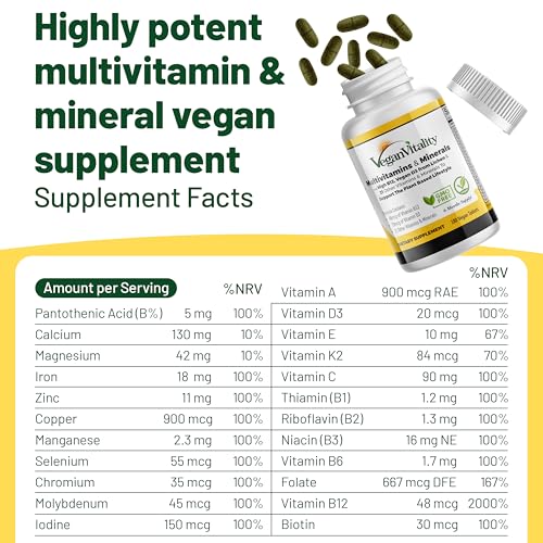 Essential vitamins for plant-based diets