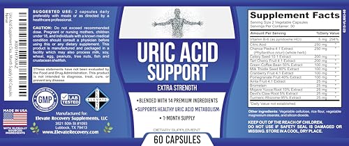Essential vitamins for uric acid management