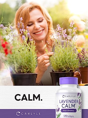 Essential vitamins in lavender softgels