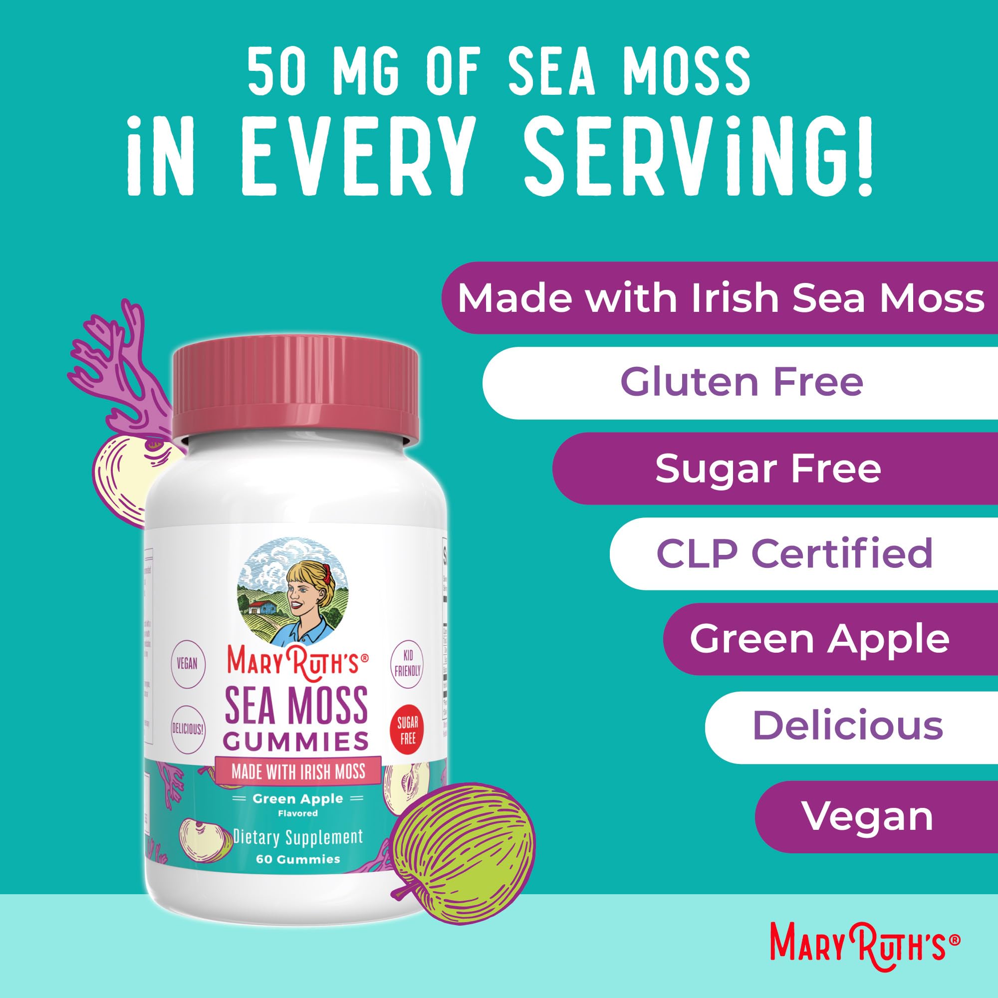 Essential vitamins in sea moss gummies