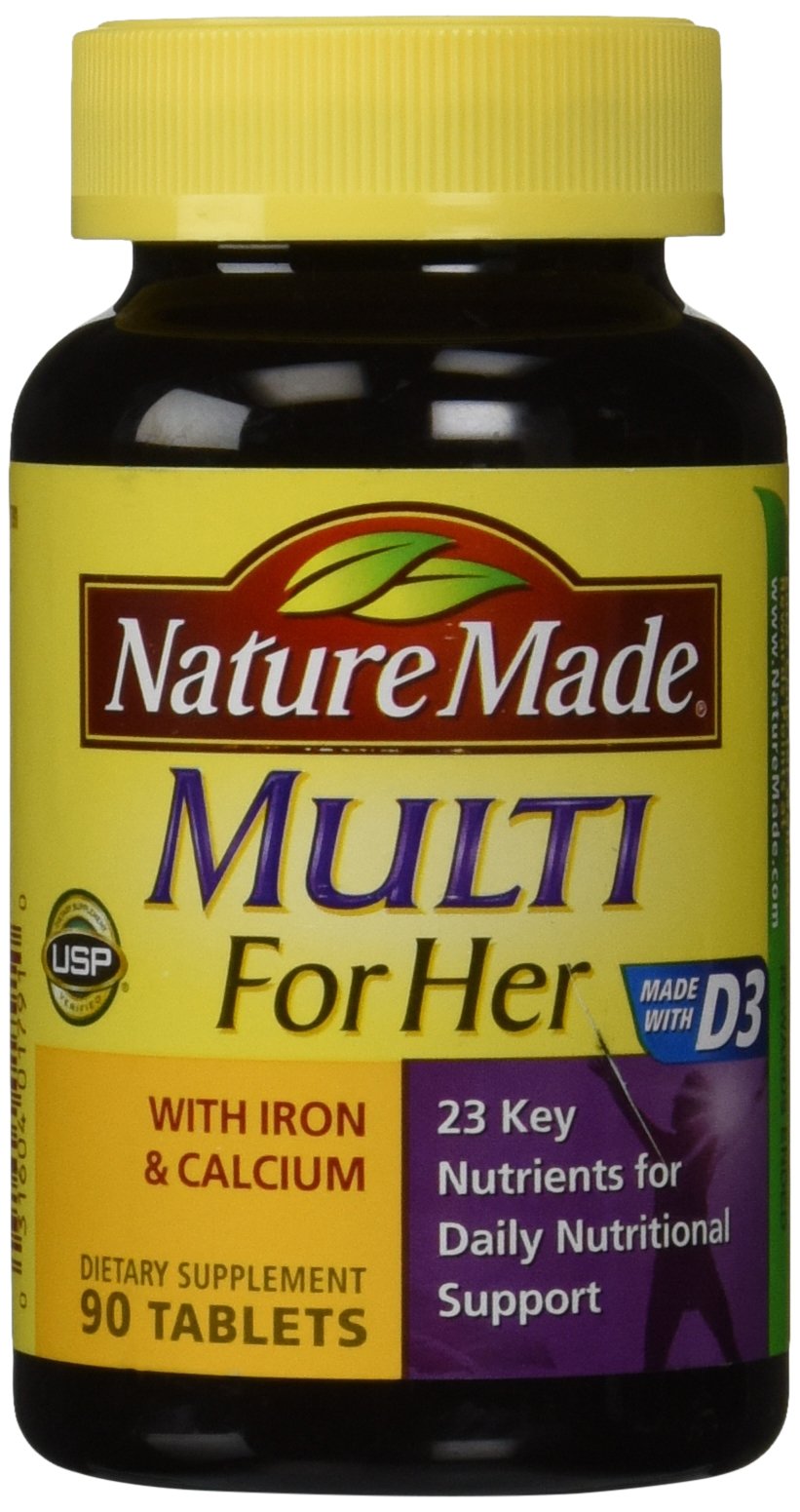 Essential vitamins with iron and calcium