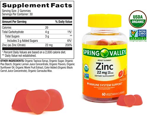 essential zinc gummies with vitamin pouch