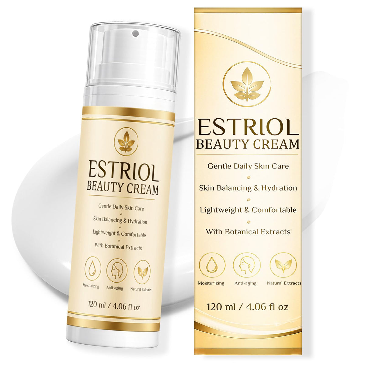 Estrogen estriol cream for hydration