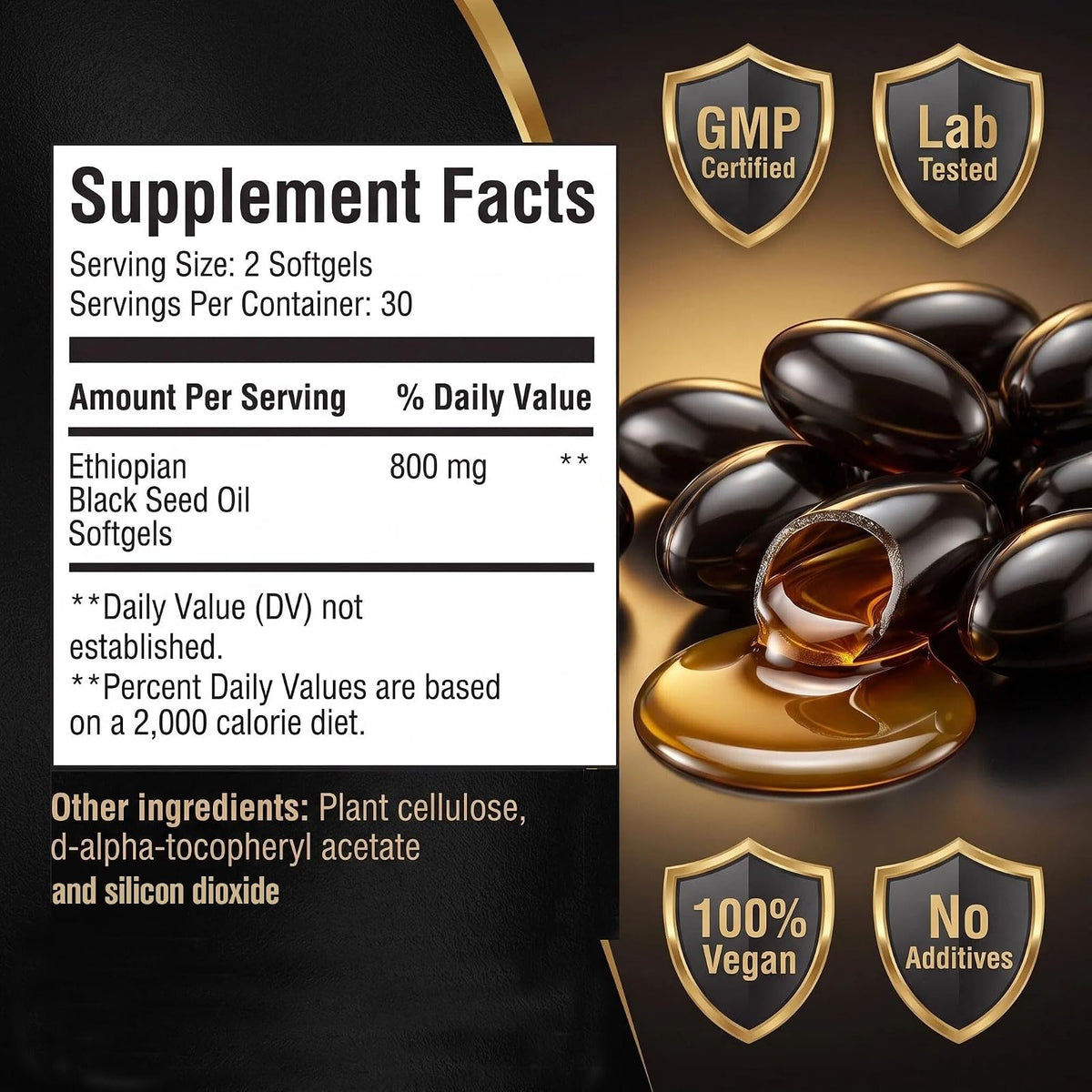 Ethiopian black seed oil capsules