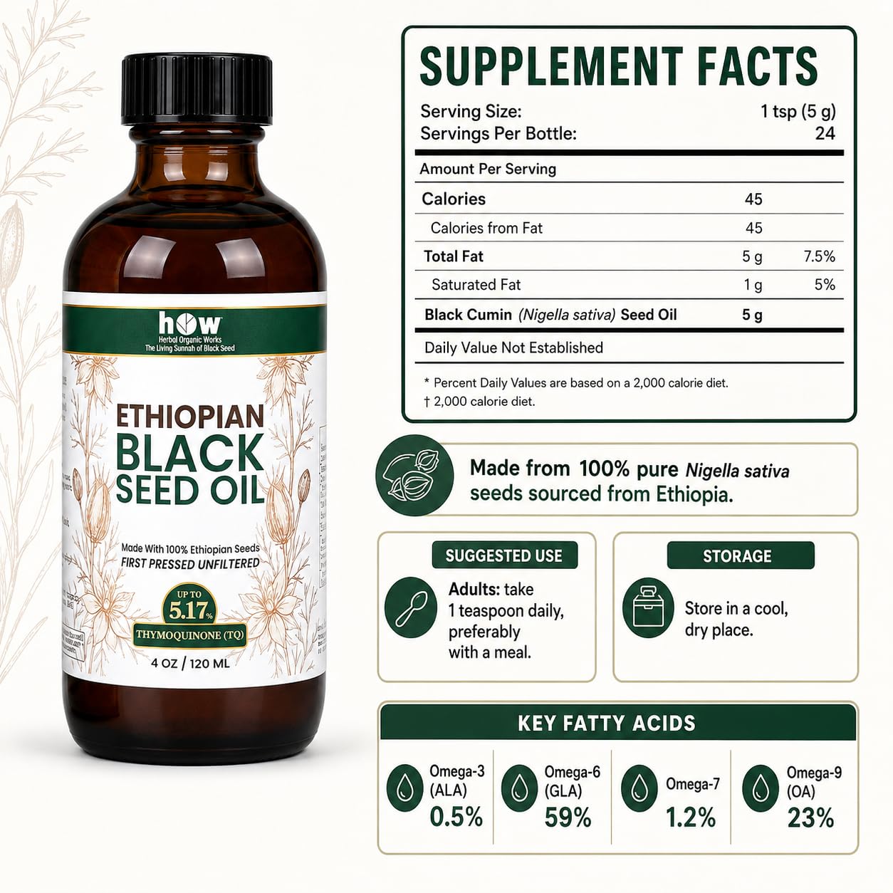Ethiopian black seed oil for hair