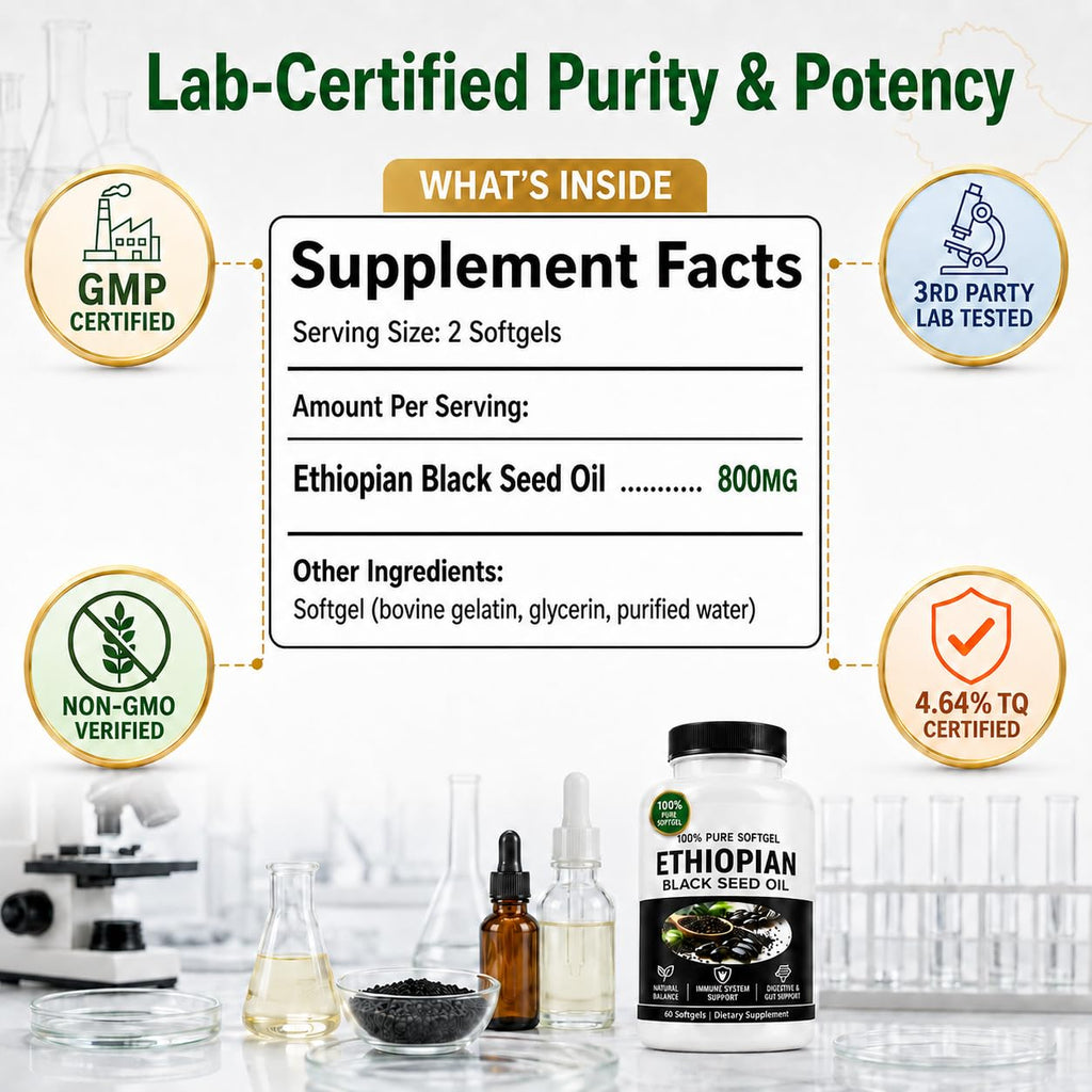 Ethiopian black seed oil for skin health