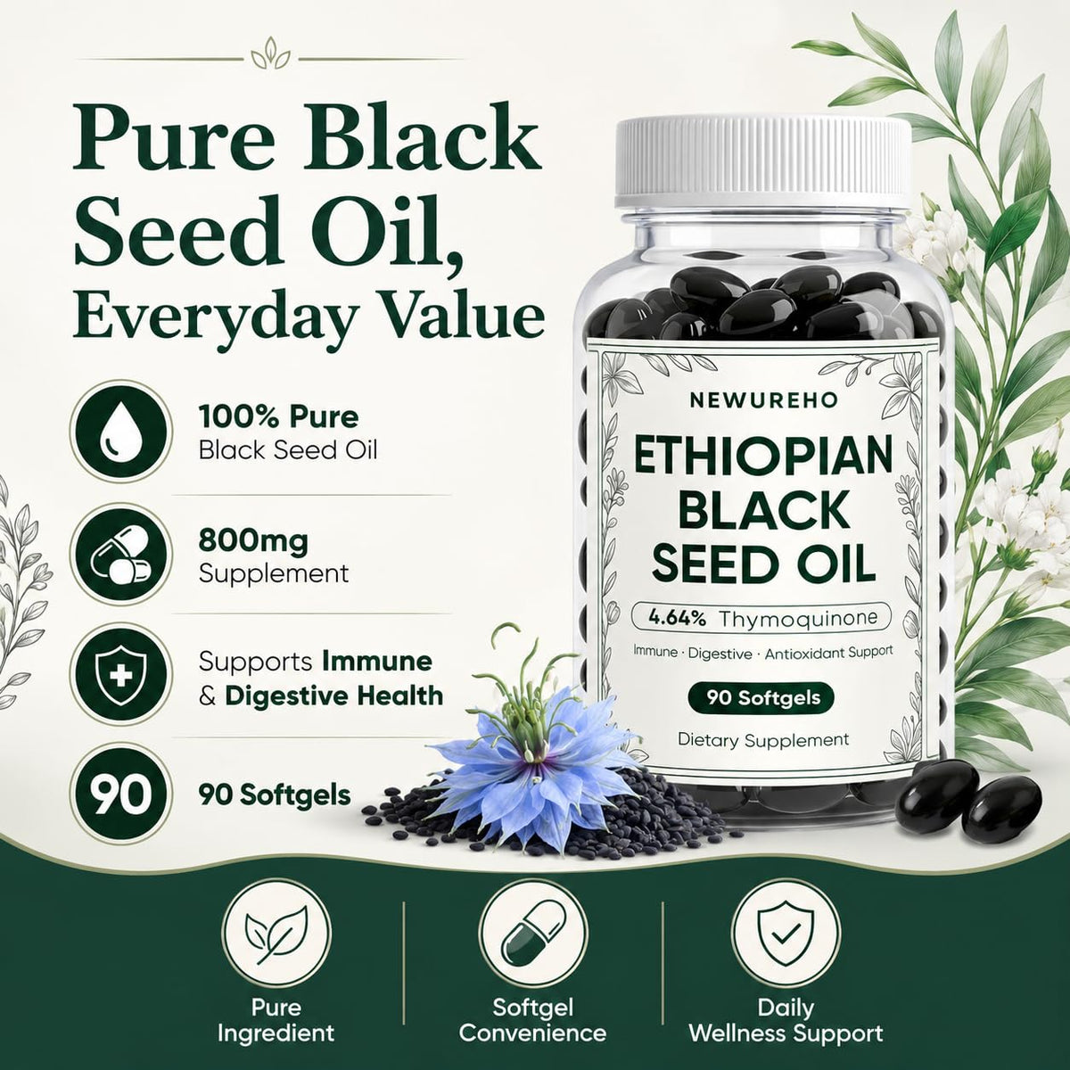 Ethiopian black seed oil for skin