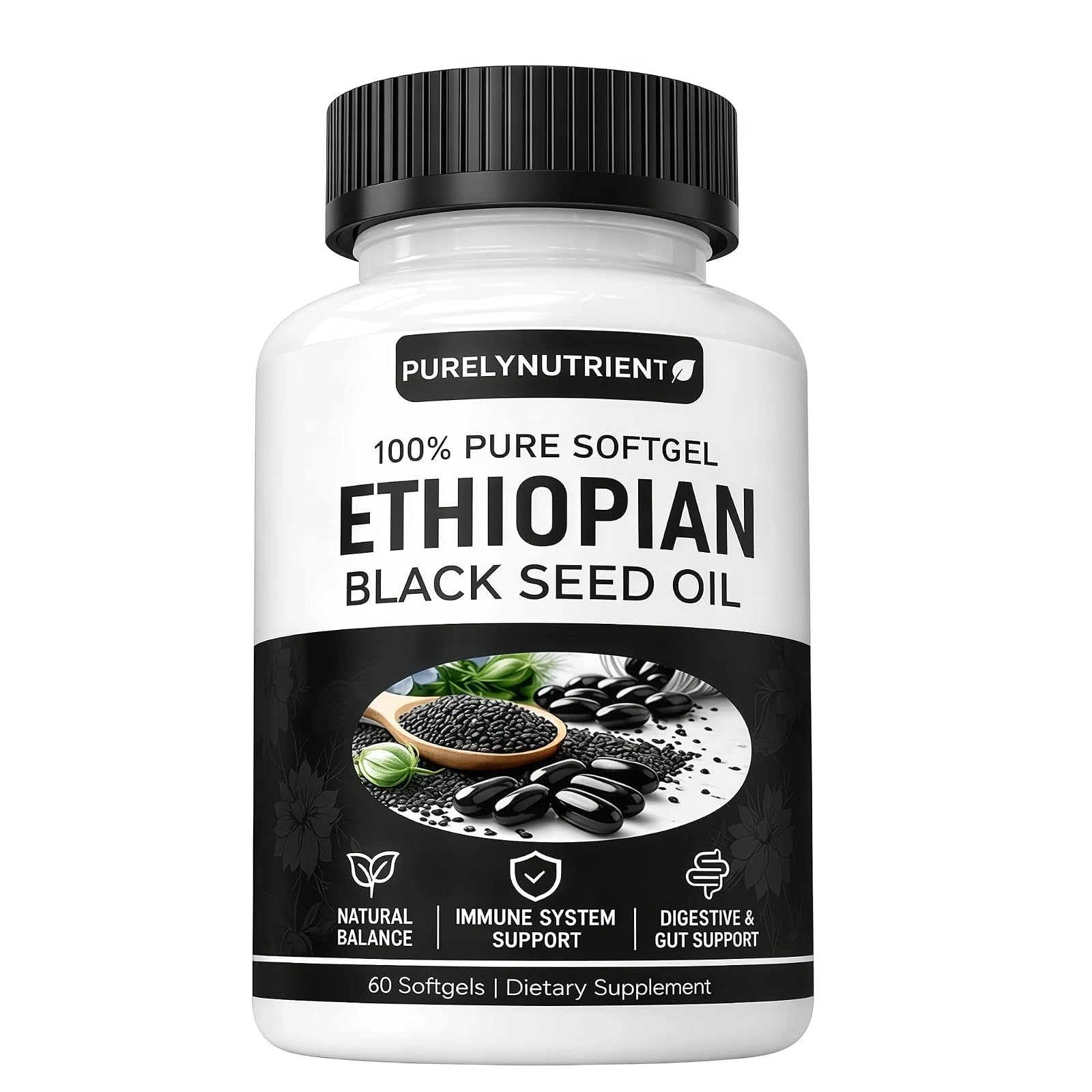 Ethiopian black seed oil softgels