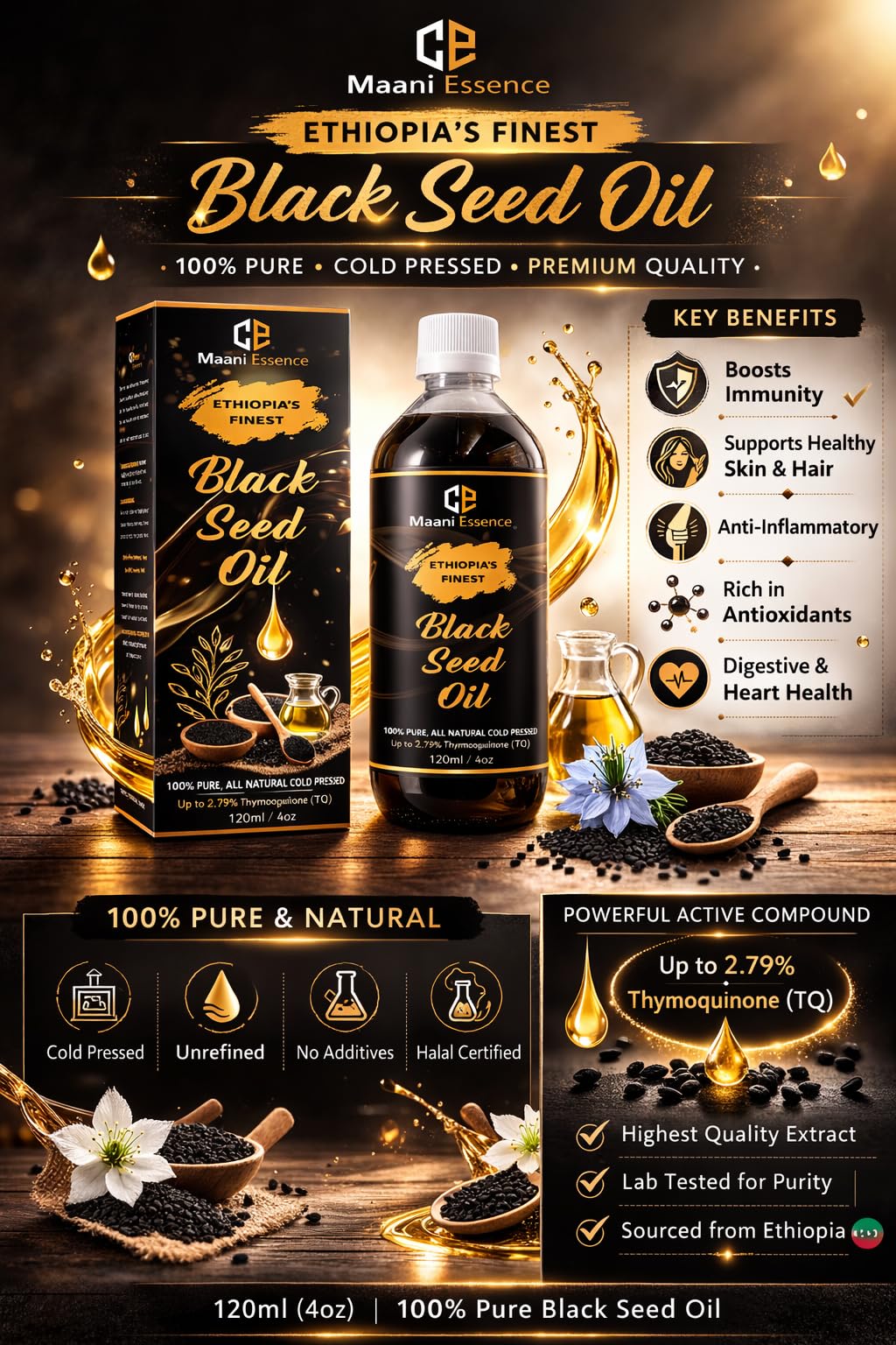 Ethiopian black seed oil uses