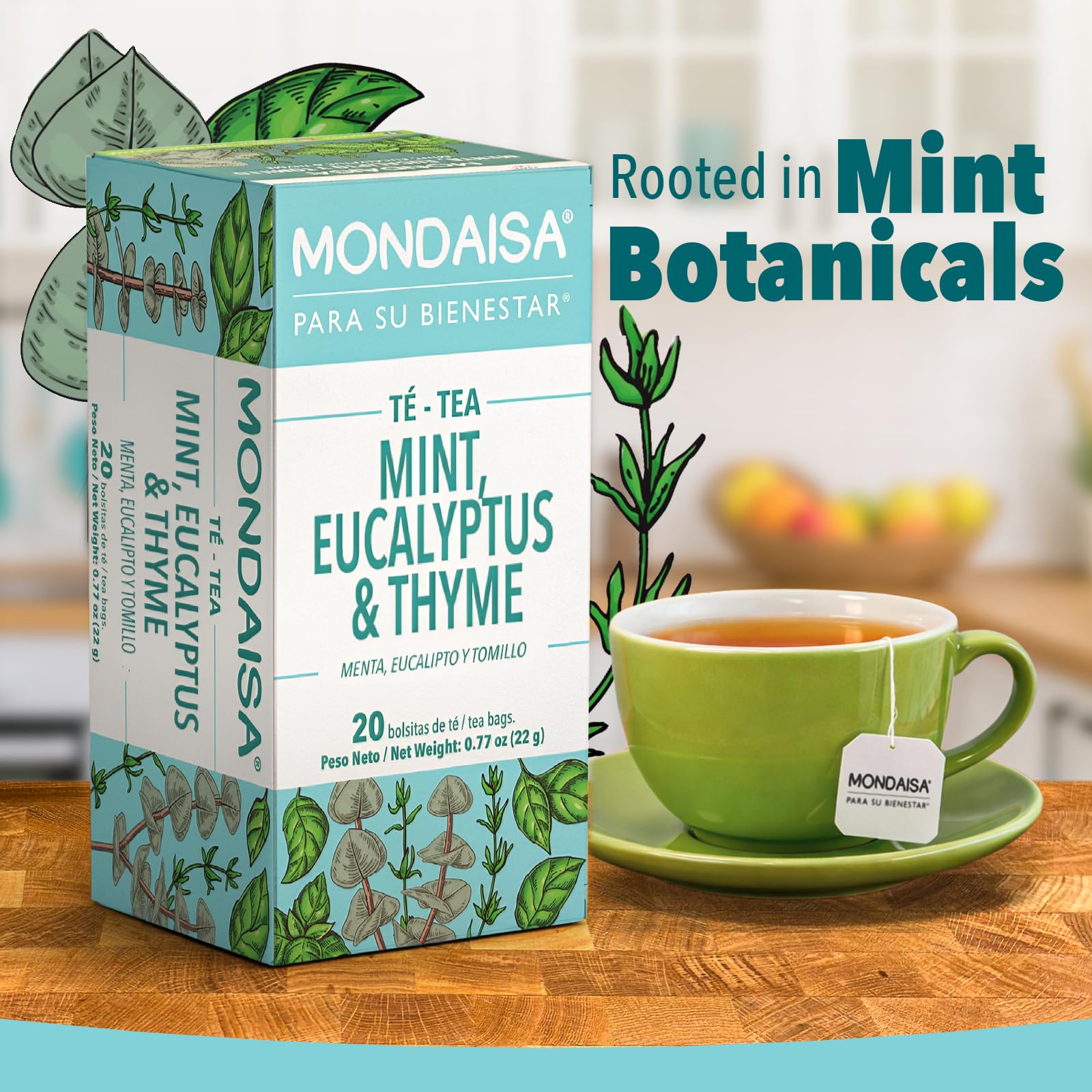 eucalyptus and thyme tea bags