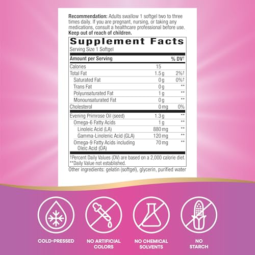 evening primrose oil for menstrual relief