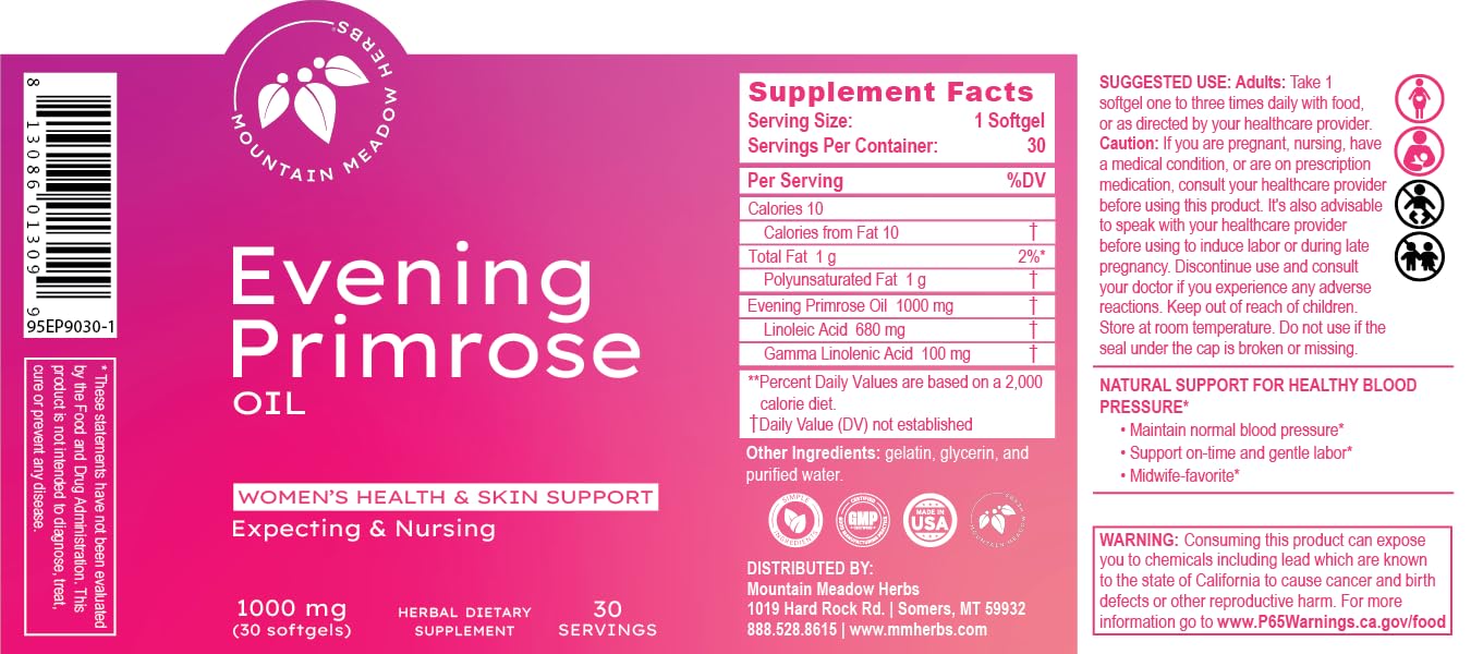 evening primrose oil for reproductive health