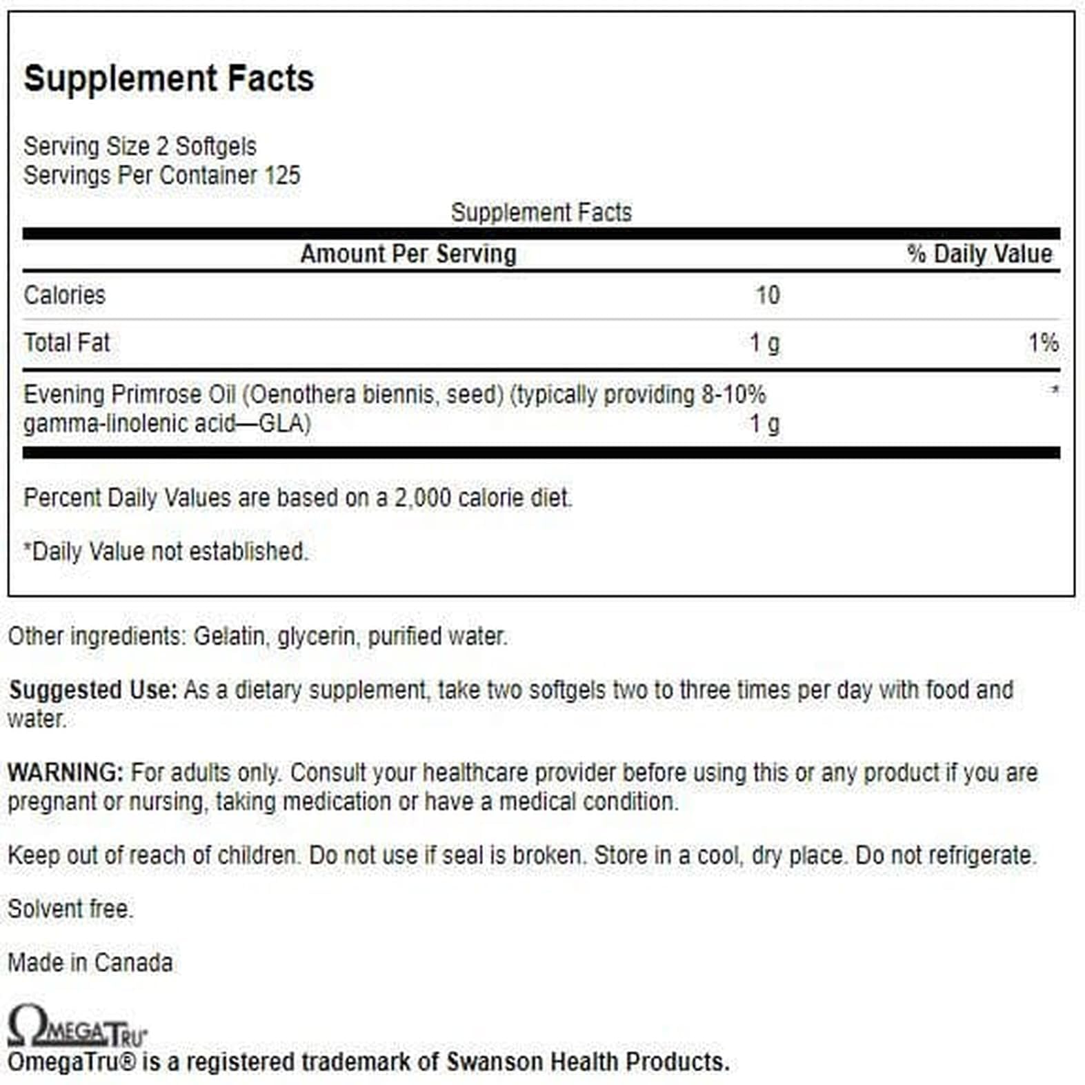 Evening Primrose Oil for skin health
