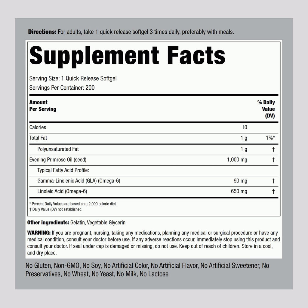 Evening Primrose Oil softgels for women