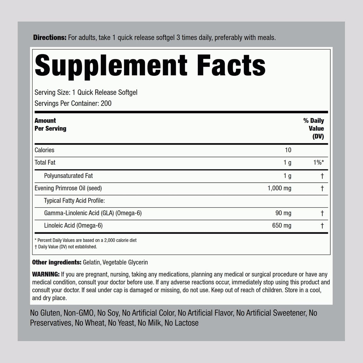Evening Primrose Oil softgels for women