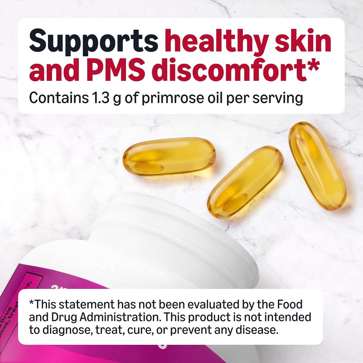 Evening Primrose softgels for skin health