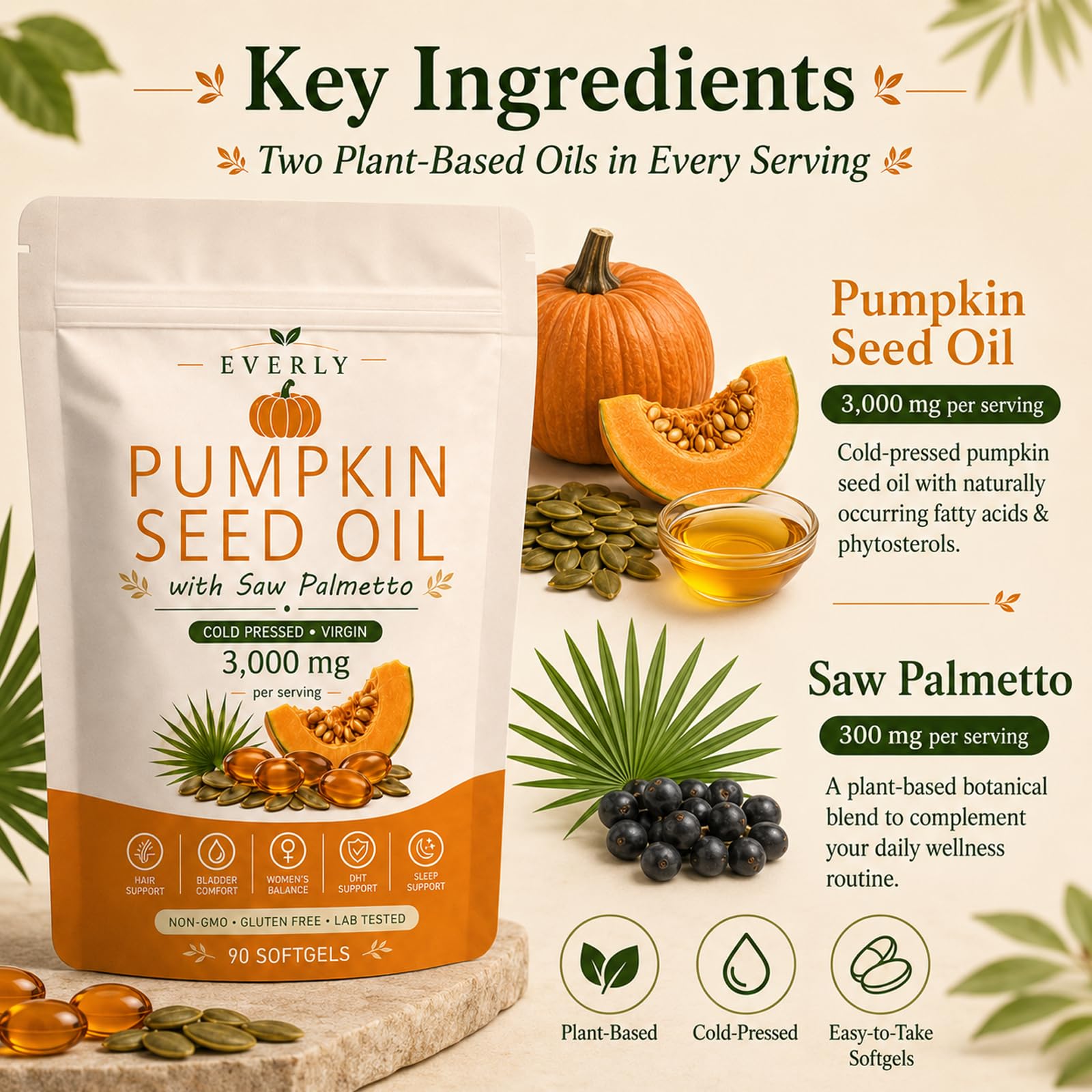 Everly softgels for daily nutrition
