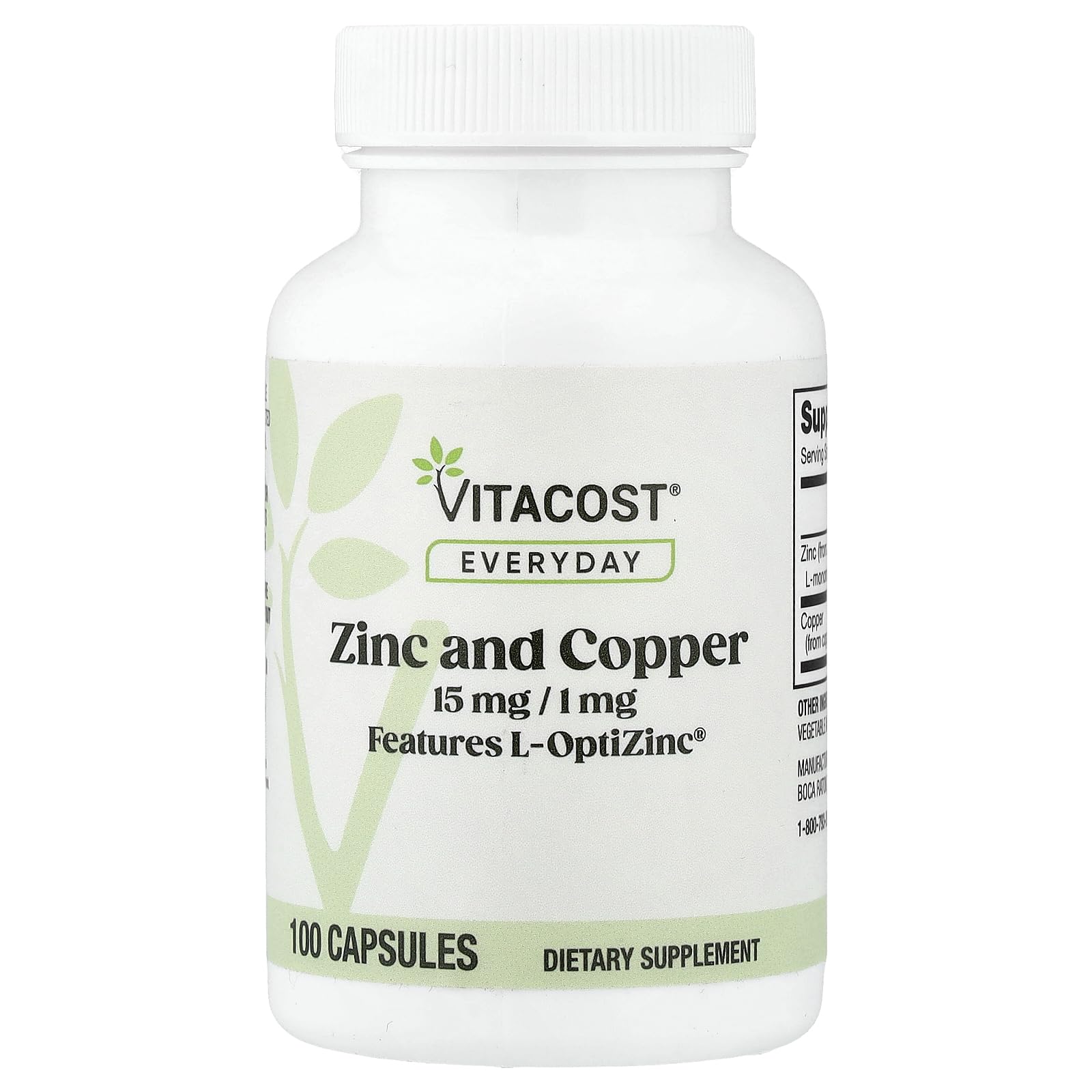 Everyday zinc capsules for overall health