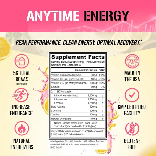 EVL BCAA energy drink mix for hydration