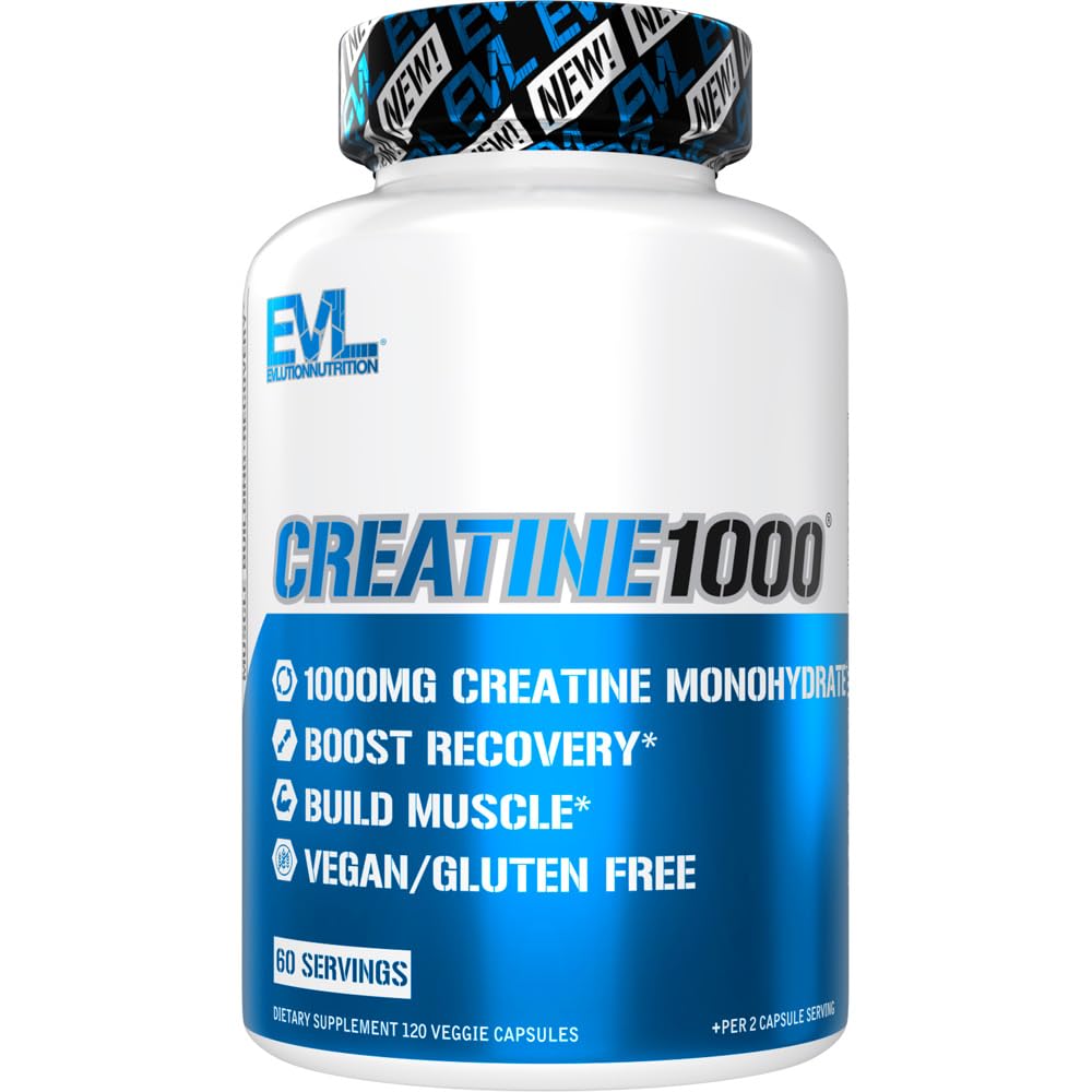 EVL creatine monohydrate capsules for energy