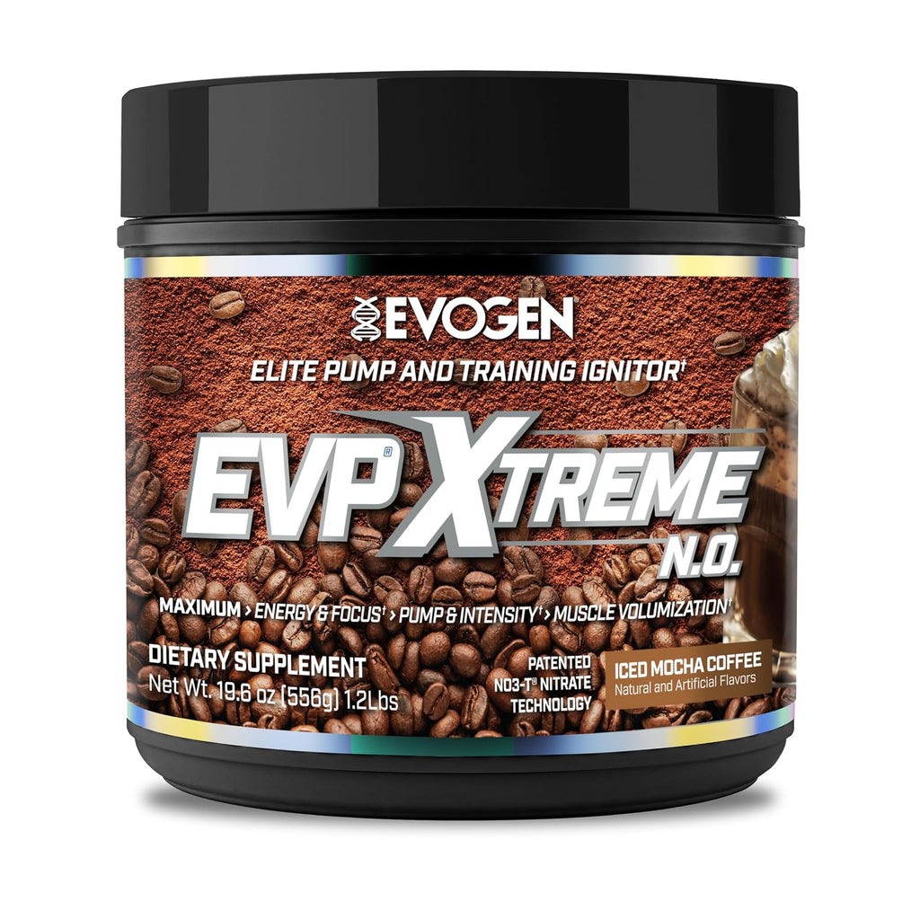 Evogen pre-workout iced mocha flavor