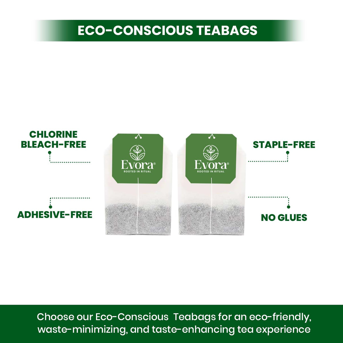 EVORA tea bags for herbal benefits