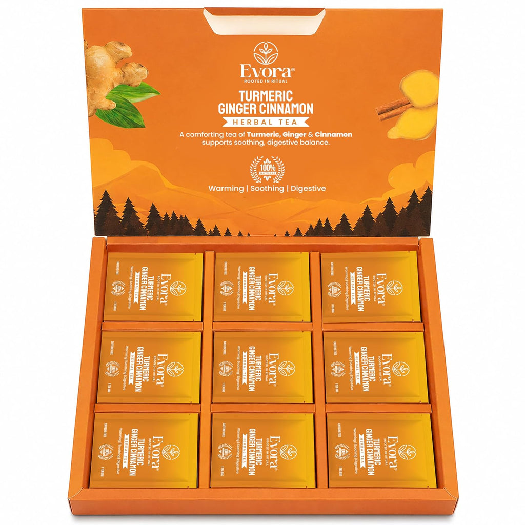 EVORA turmeric ginger cinnamon tea bags