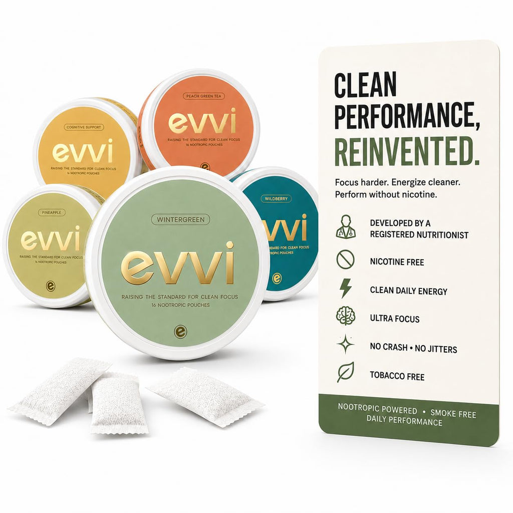 evvi Focus Pouches for energy boost